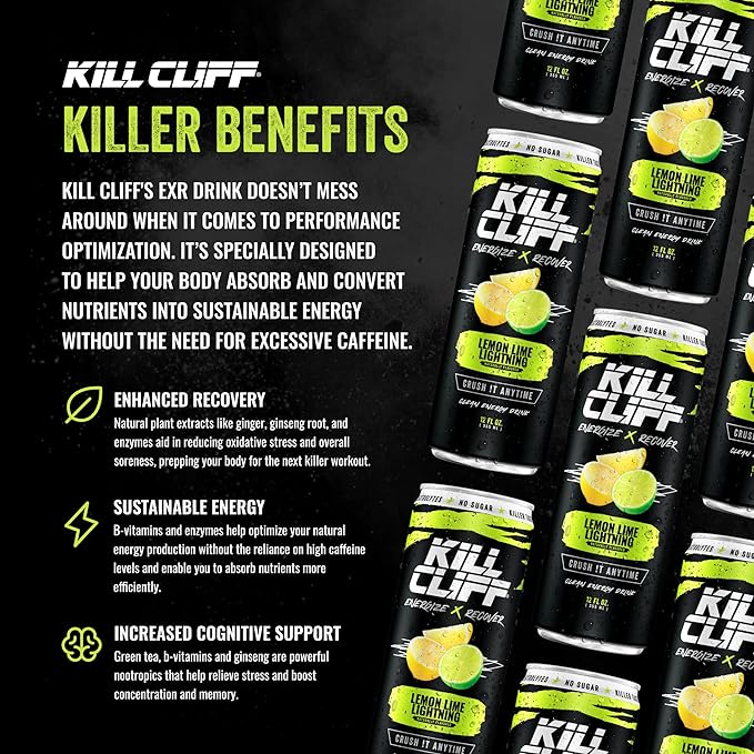 Kill Cliff Lemon Lime Lightning Post Workout Recovery Drink